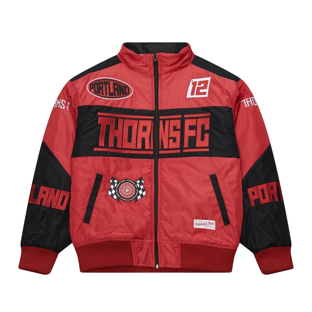 PORTLAND THORNS FC MEN'S NYLON SPEEDWAY VARSITY JACKET – PTFC Authentics