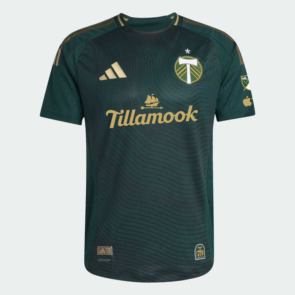 PORTLAND TIMBERS FC 2025-26 MEN'S FOREVER GREEN & GOLD AUTHENTIC JERSE ...