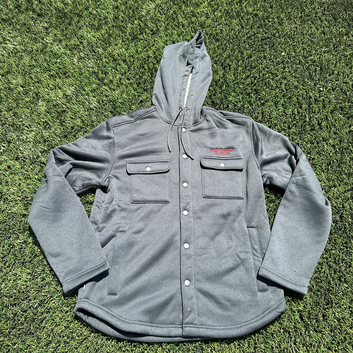 PORTLAND THORNS FC MEN'S WORDMARK LONG SLEEVE SNAP HOODED JACKET – PTFC ...